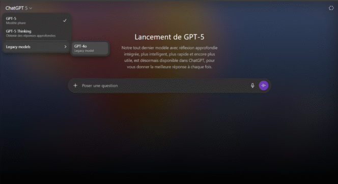 OpenAI réintègre le modèle 4o à ChatGPT après des critiques contre GPT-5