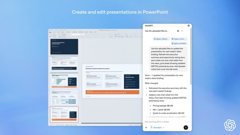 ChatGPT arrive dans PowerPoint pour automatiser la création de slides