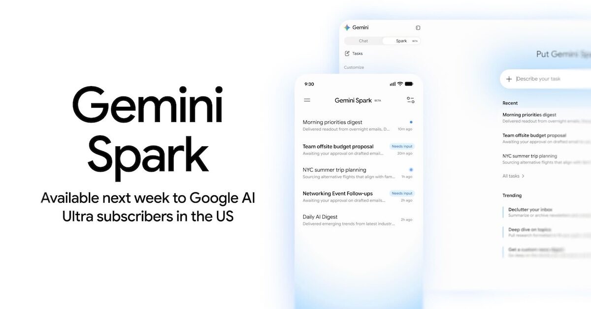 Google présente Gemini Spark, un agent autonome qui gère vos tâches en ...