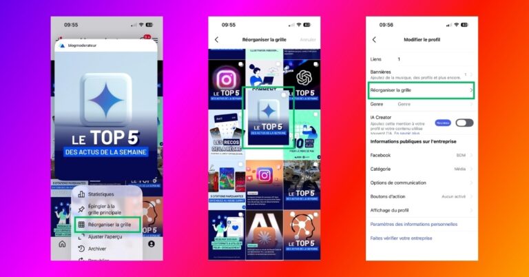Instagram : la réorganisation de grille est enfin disponible pour tous