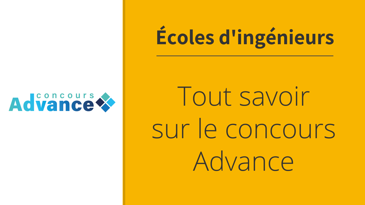 Concours Advance 2024 : le Guide Complet