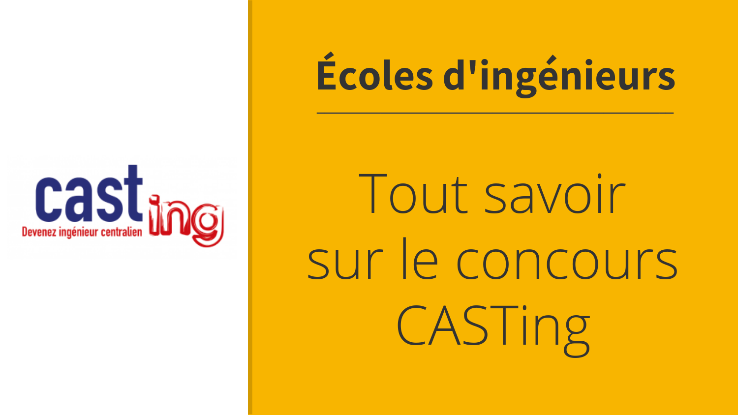 Concours CASTing 2019 : le guide complet