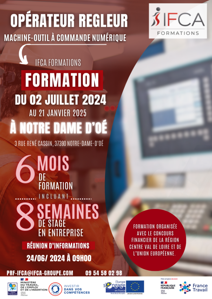Formation Opérateur-régleur Machine-outil à commande numérique ... Formation Opérateur-régleur Machine-outil à commande numérique ...
